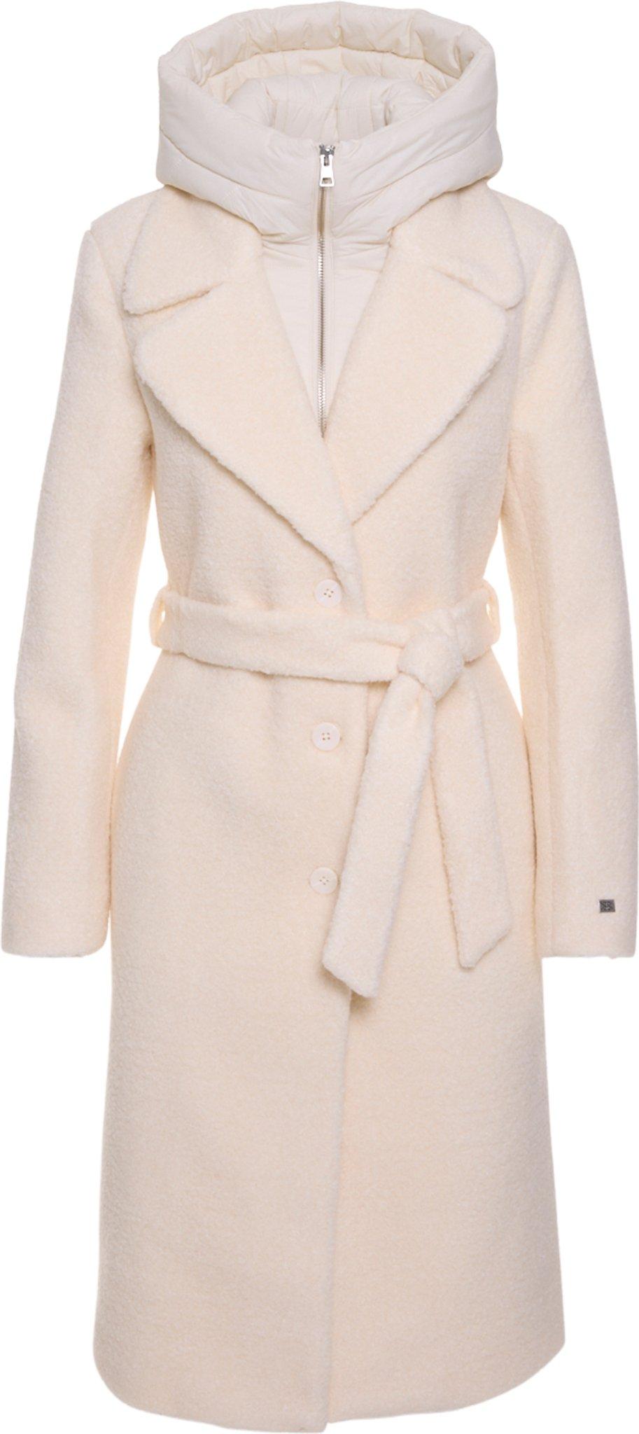 SOIA & KYO Monique Semi-Fitted Wool Blend Sherpa Coat with Bib and Hood ...