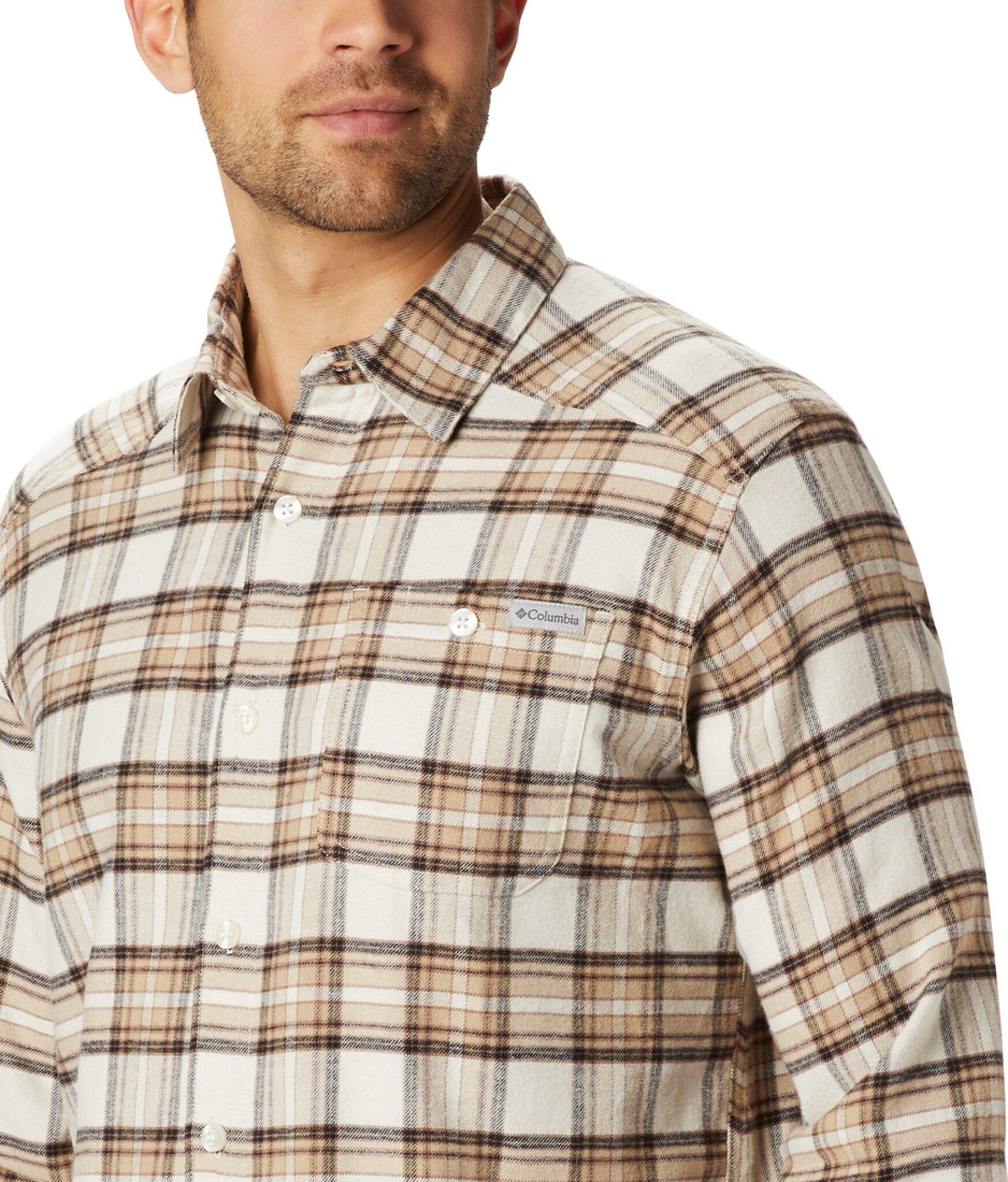 Columbia Cornell Woods Long Sleeve Flannel Shirt Big Size - Men's | The ...