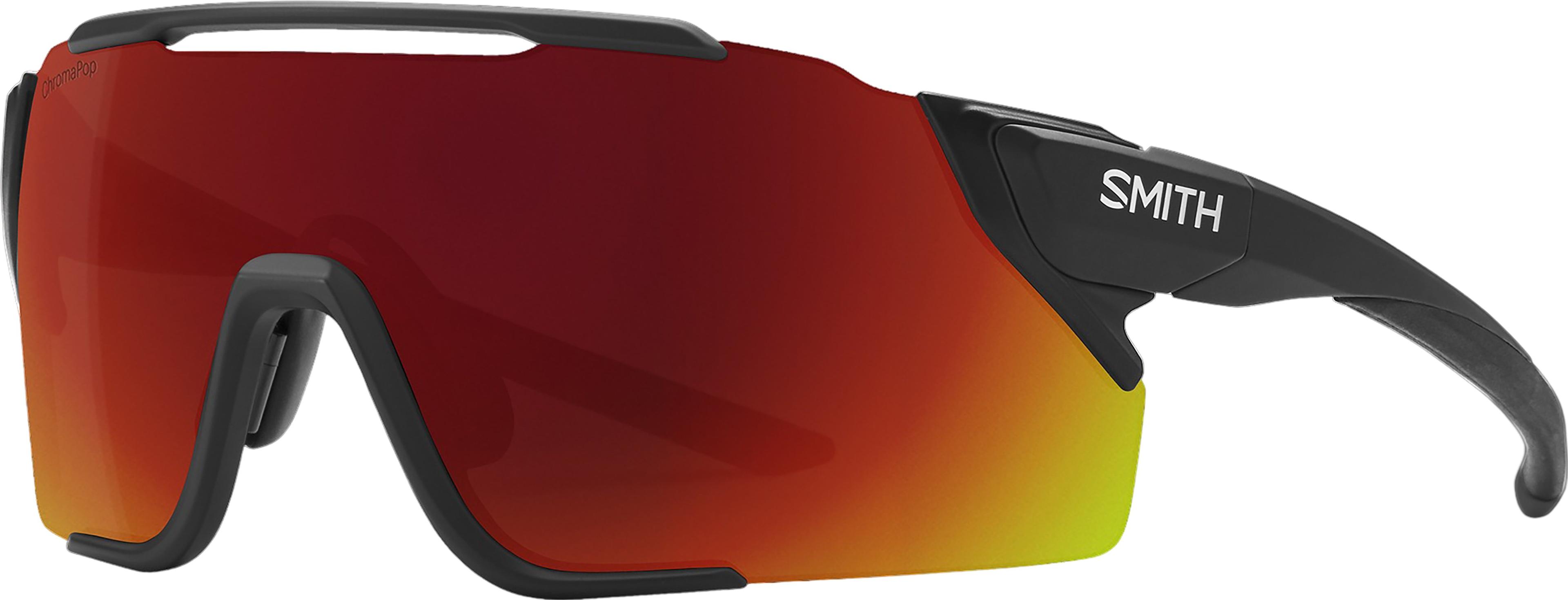 Smith Optics Attack Mag MTB Sunglasses - Matte Black - ChromaPop Red ...
