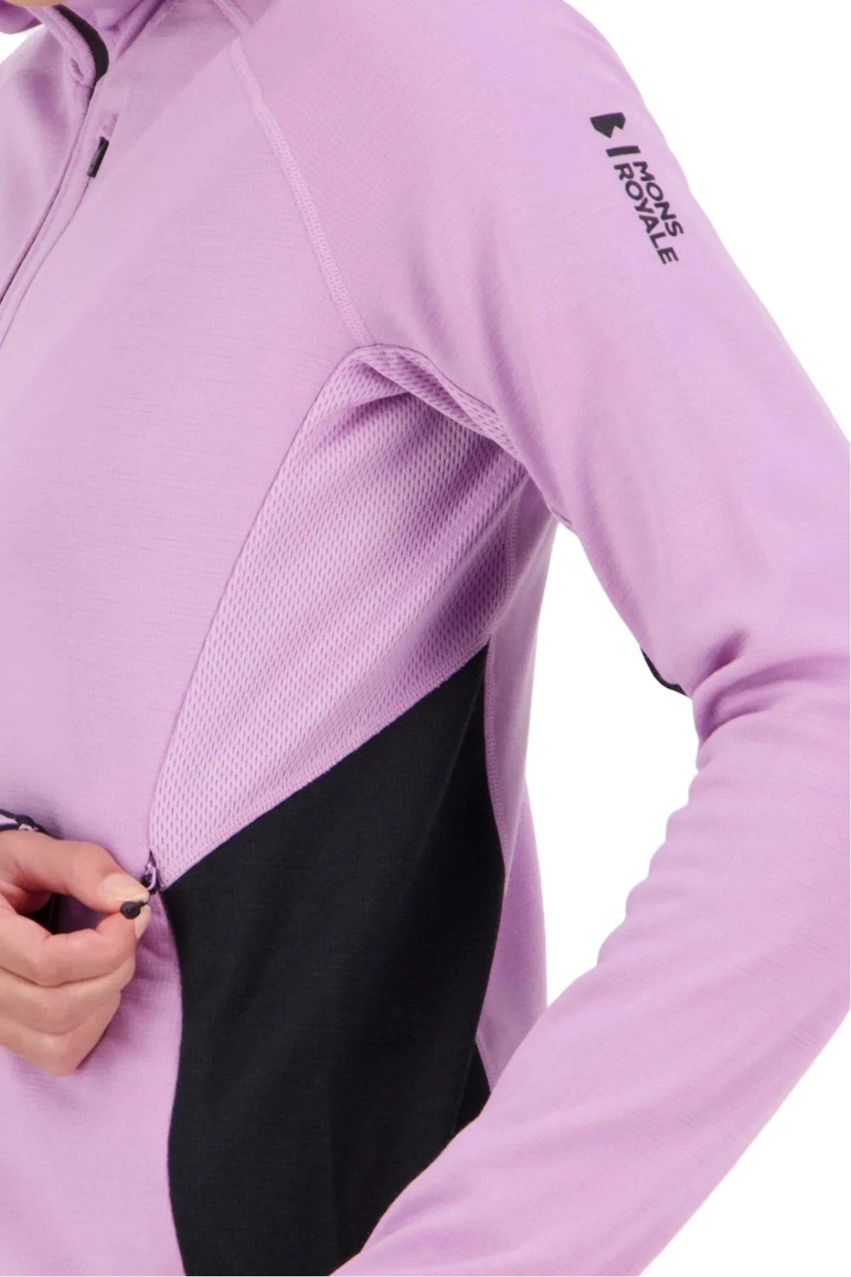 Mons Royale Approach Merino Gridlock Hoodie - Women's | The Last Hunt