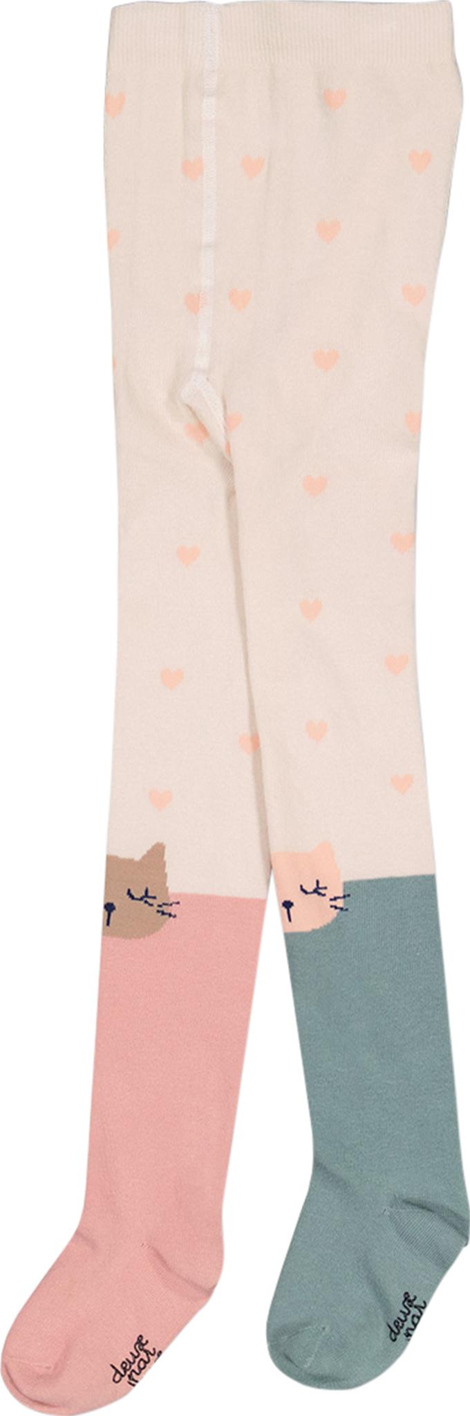 Deux par Deux Tights with Cat Face - Toddler Girls | Altitude Sports