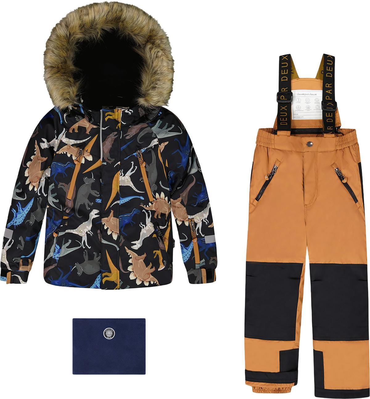 Deux par Deux Play Two-Piece Snowsuit with Printed Dinosaurs Jacket ...