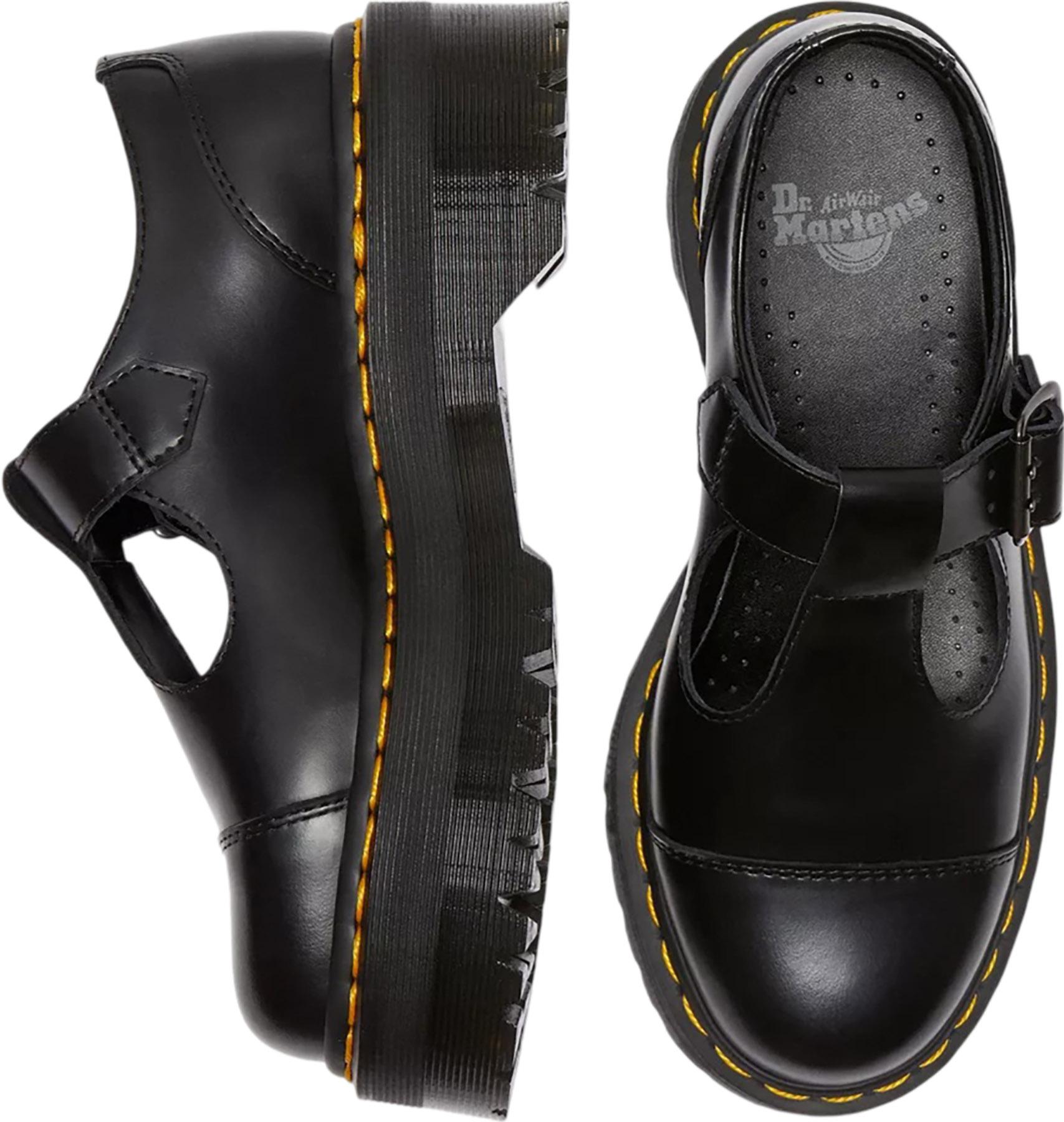 Dr. Martens Bethan Polished Smooth Leather Platform Shoes - Women's | The Last Hunt