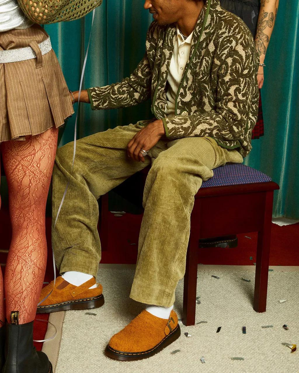 Dr. Martens Isham Faux Shearling Lined Suede Mules - Unisex | The Last Hunt
