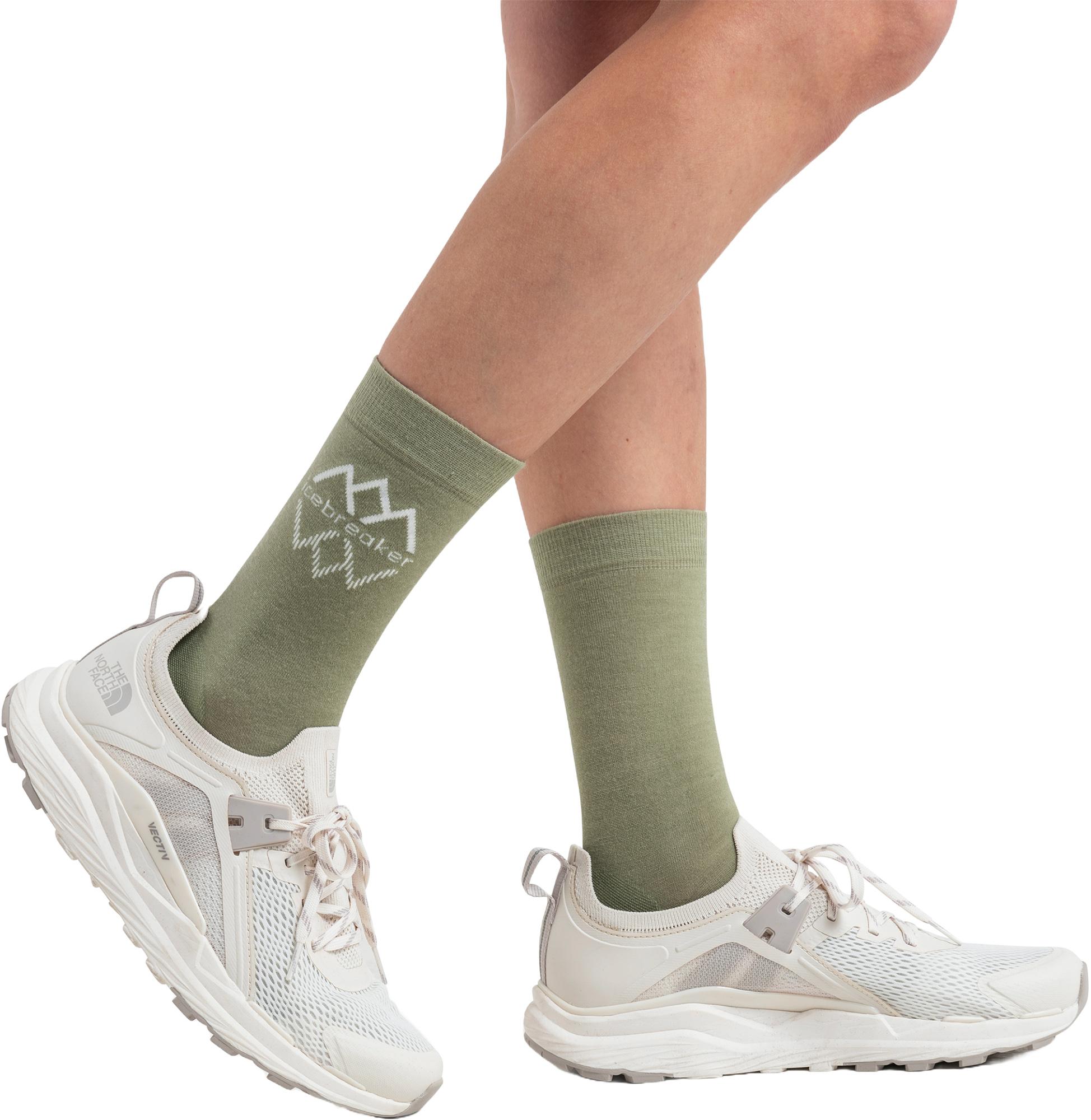 icebreaker Merino Lifestyle Fine Gauge Crew Socks Icebreaker Logo ...