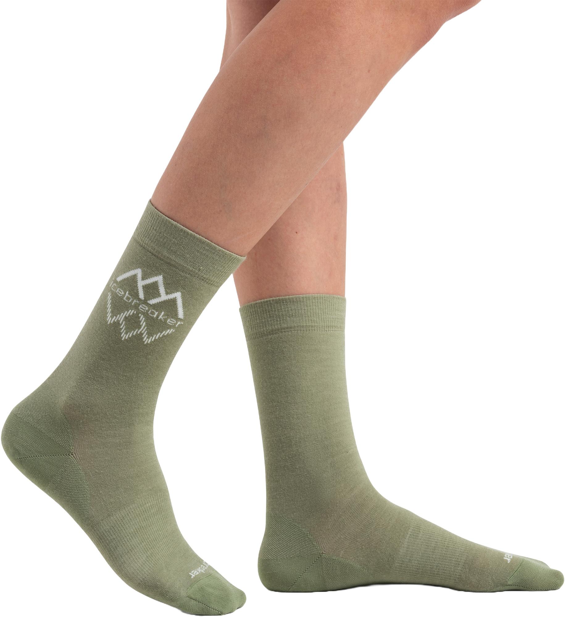 icebreaker Merino Lifestyle Fine Gauge Crew Socks Icebreaker Logo ...